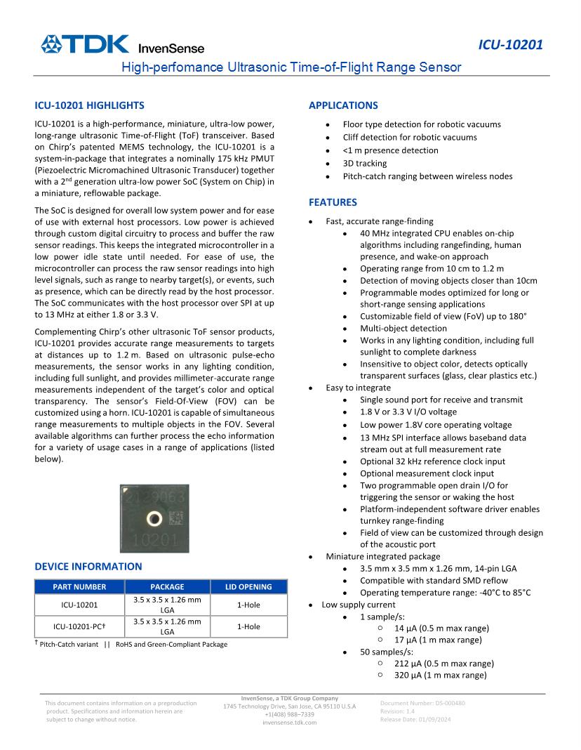 Ultrasonic Sensor Sensors Datasheets – Mouser