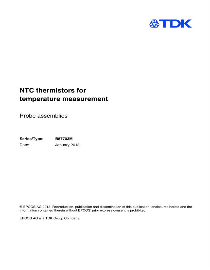 NTC Thermistors Datasheets – Mouser