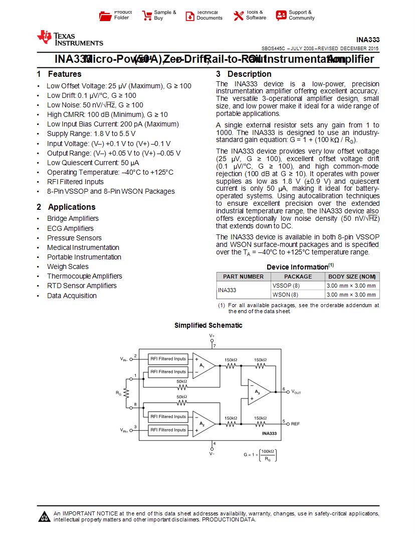 INA333 DATASHEET PDF