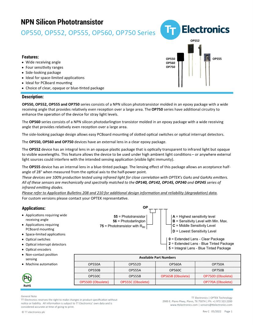 Clear Phototransistor
