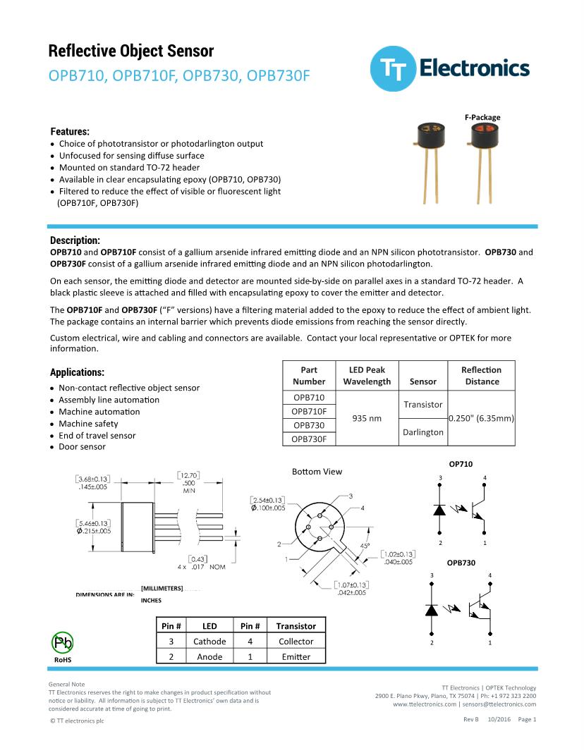 Phototransistor Datasheet