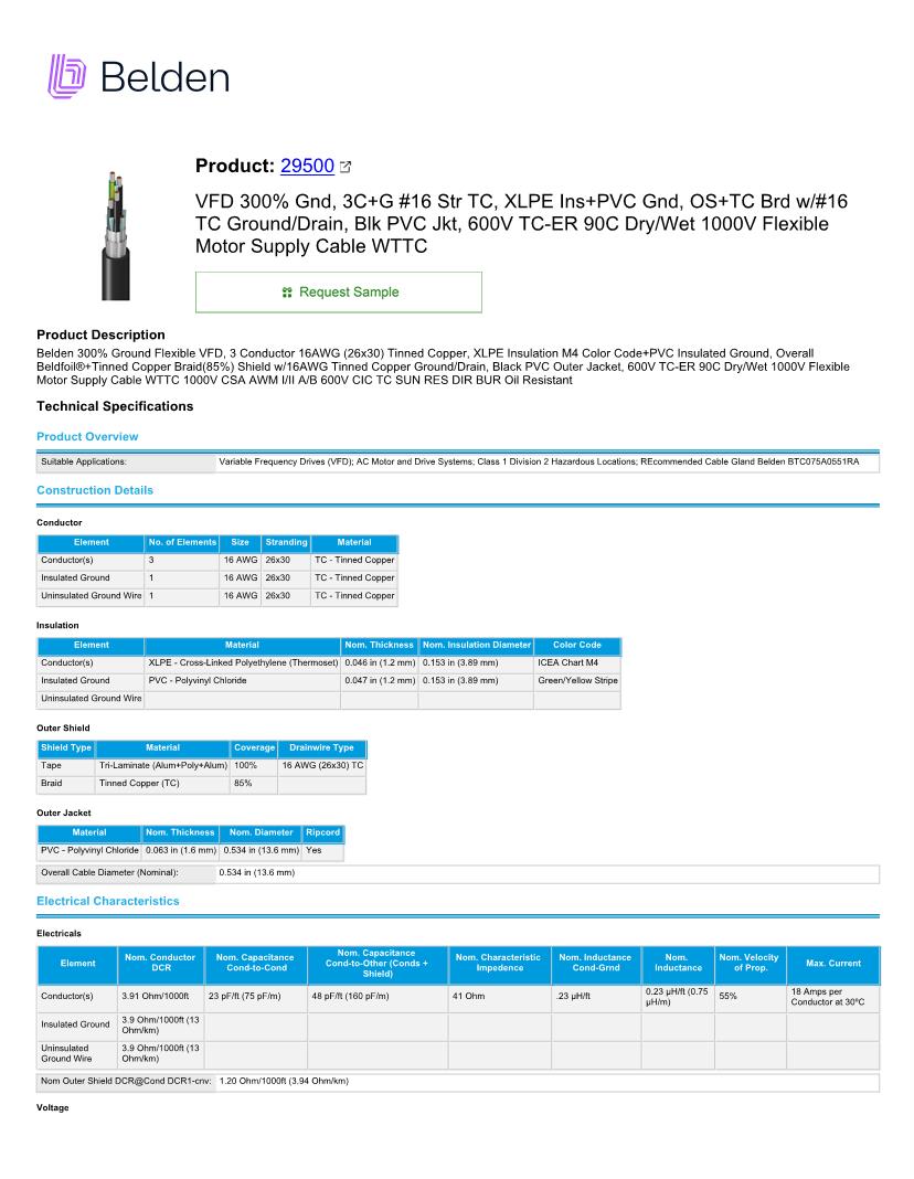 Shielded 16 AWG Wire & Cable Datasheets – Mouser