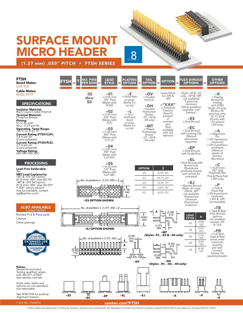 Search results for: FTSH-105-01-F-DV-007-K Headers & Wire Housings Datasheets – Mouser
