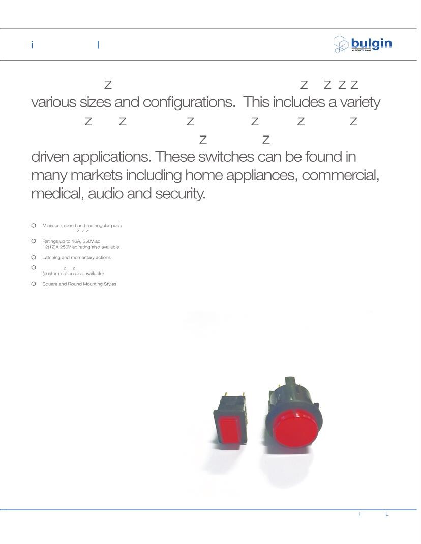 Bulgin DPST Electromechanical Datasheets – Mouser