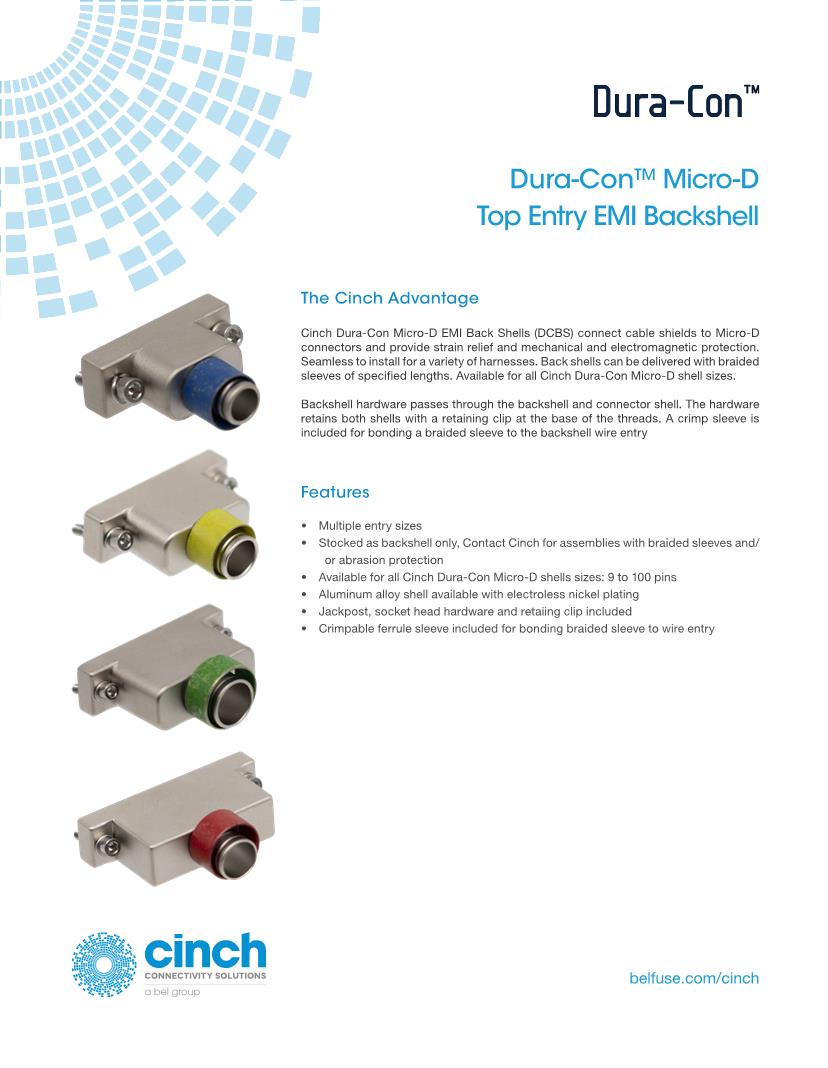 D-Sub Backshells Datasheets – Mouser