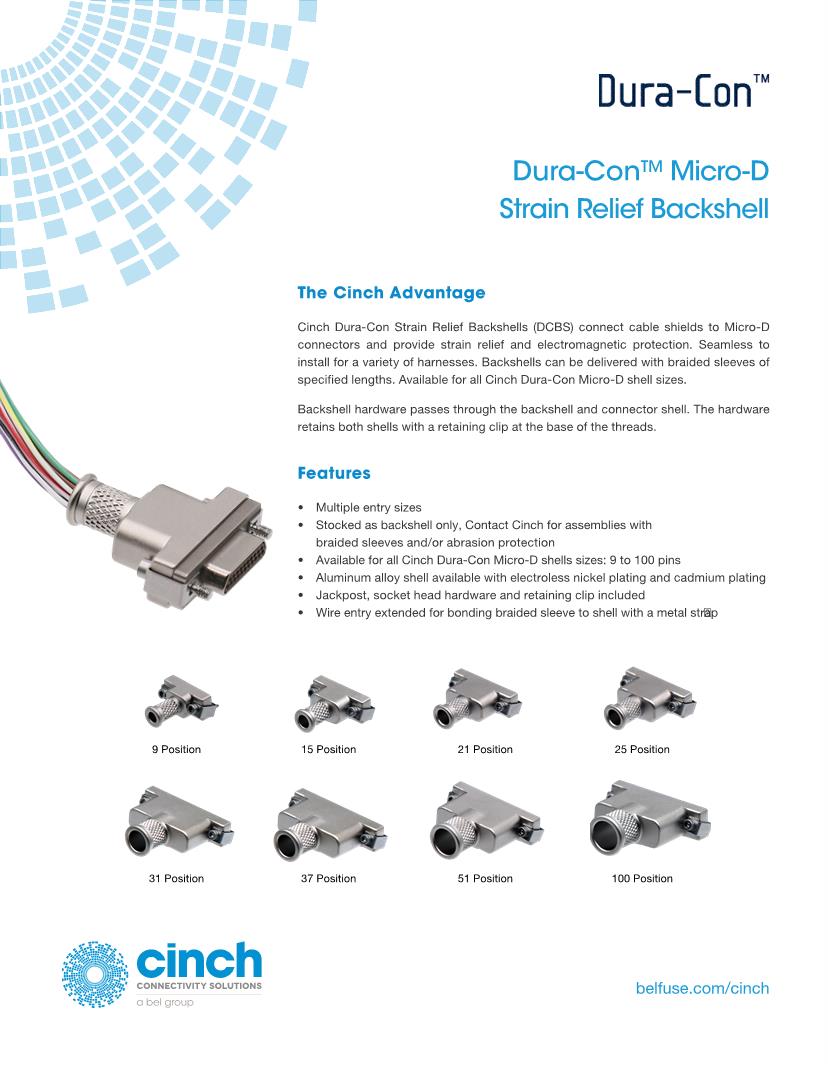 D-Sub Backshells Datasheets – Mouser