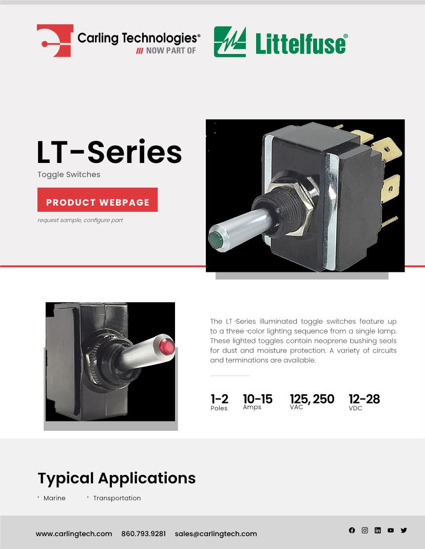 DPDT ON - OFF- (ON) Electromechanical Datasheets – Mouser