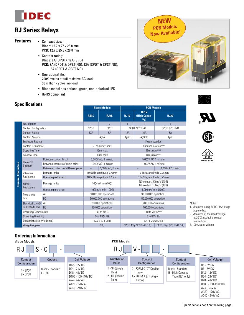 PCB Mount DPDT Electromechanical Datasheets – Mouser