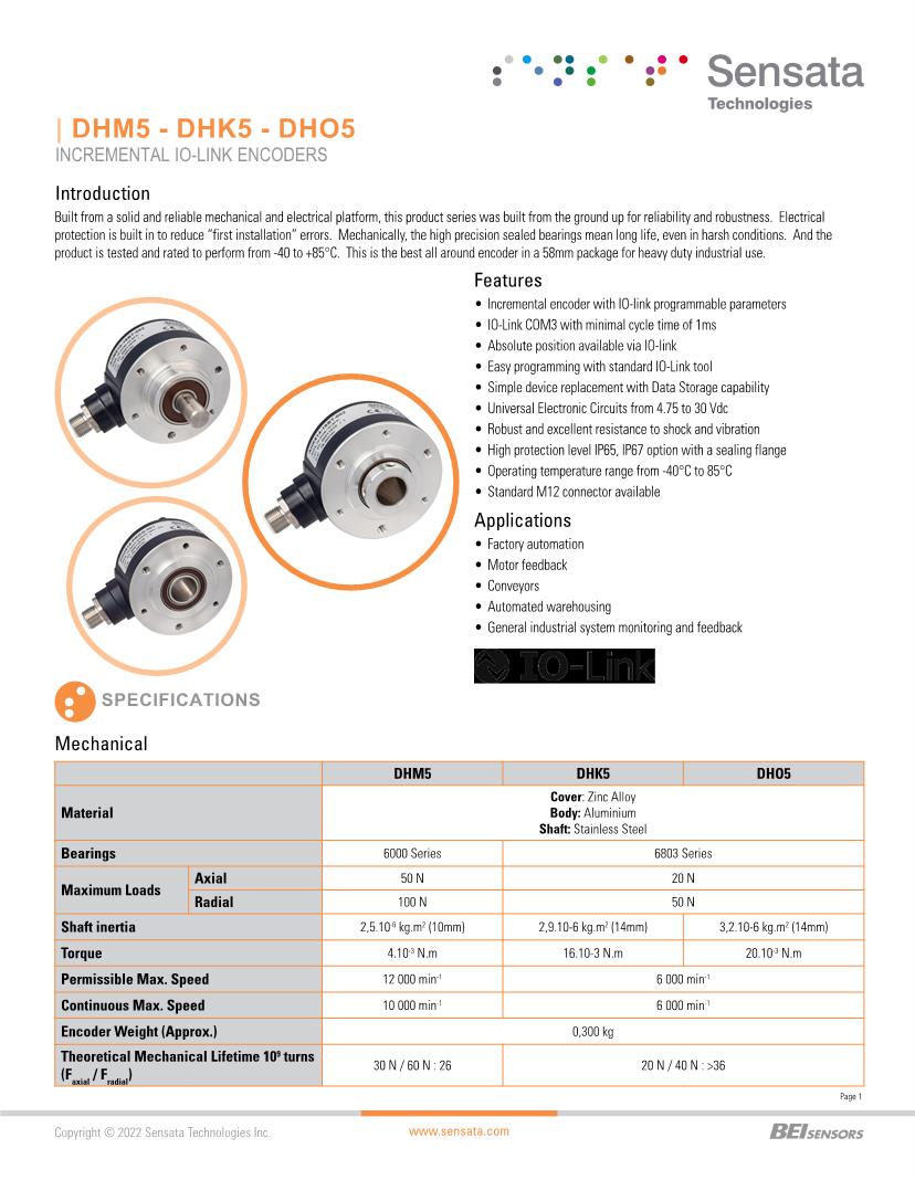 Encoders Datasheets – Mouser