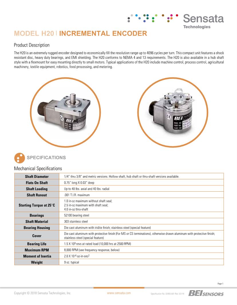 Optical Encoders Incremental Encoders Datasheets – Mouser
