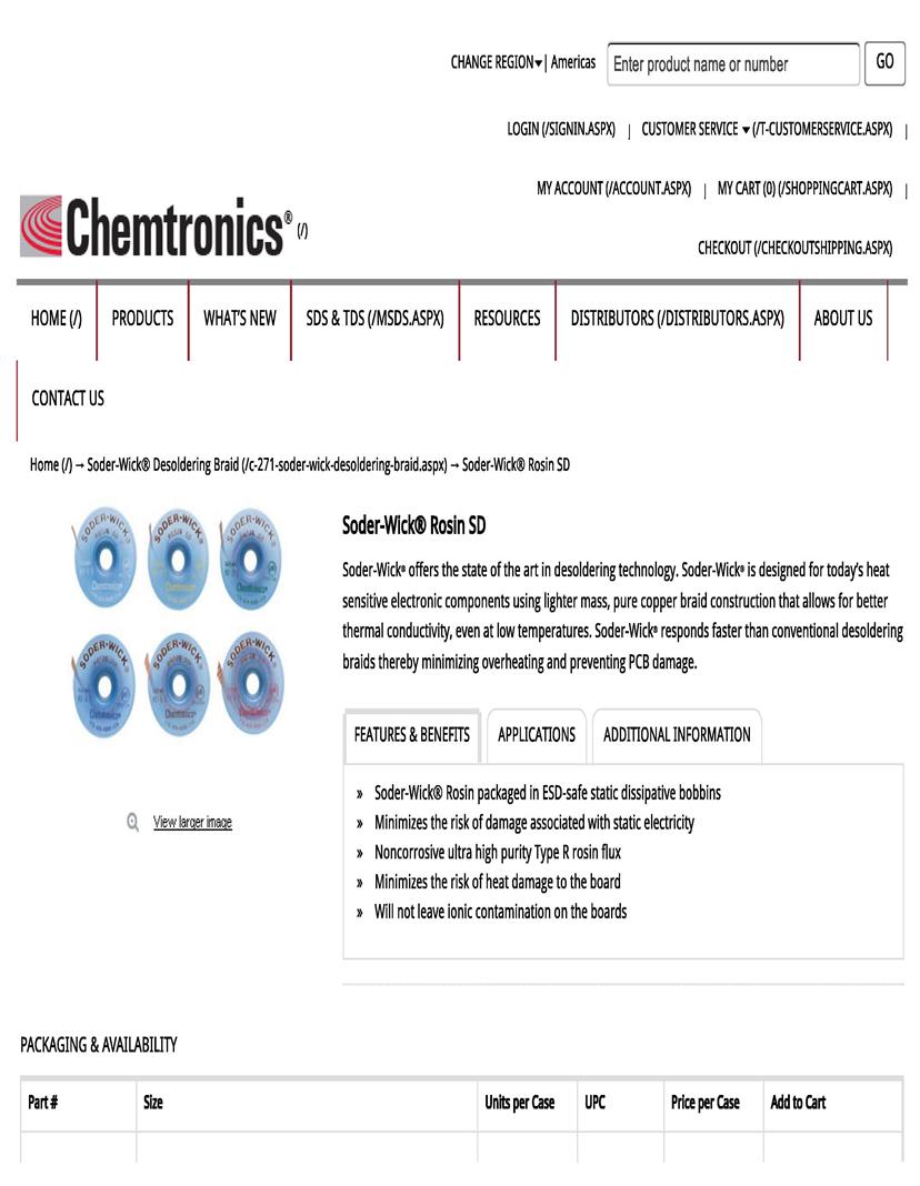 Chemtronics Tools & Supplies Datasheets – Mouser