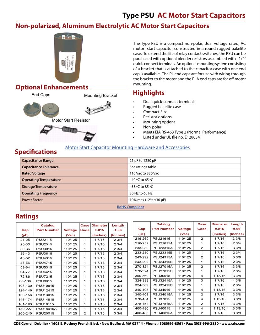 Motor Start Capacitors Motor Start Capacitors & Motor Run Capacitors ...