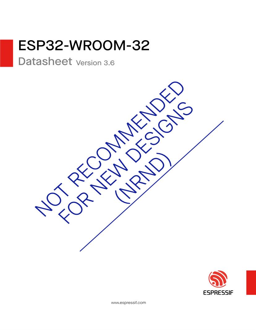 ESP32-WROOM Series Wireless & RF Modules Datasheets – Mouser