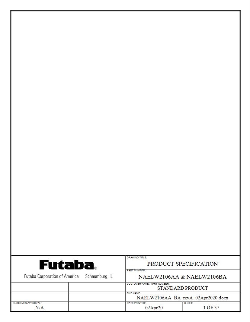 Futaba Displays Datasheets – Mouser