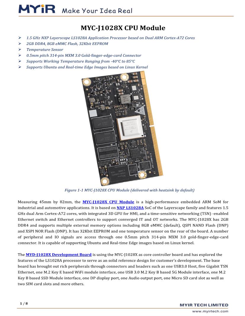 MYIR Tech Semiconductors Datasheets – Mouser