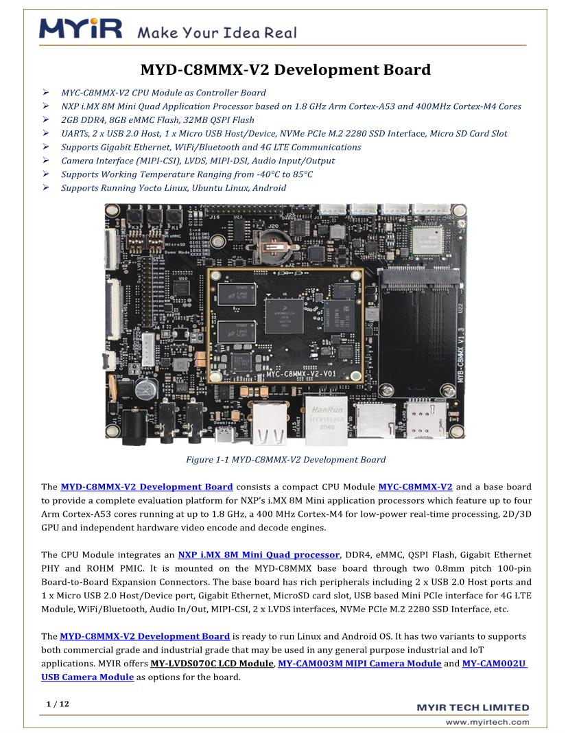 MYIR Tech Semiconductors Datasheets – Mouser