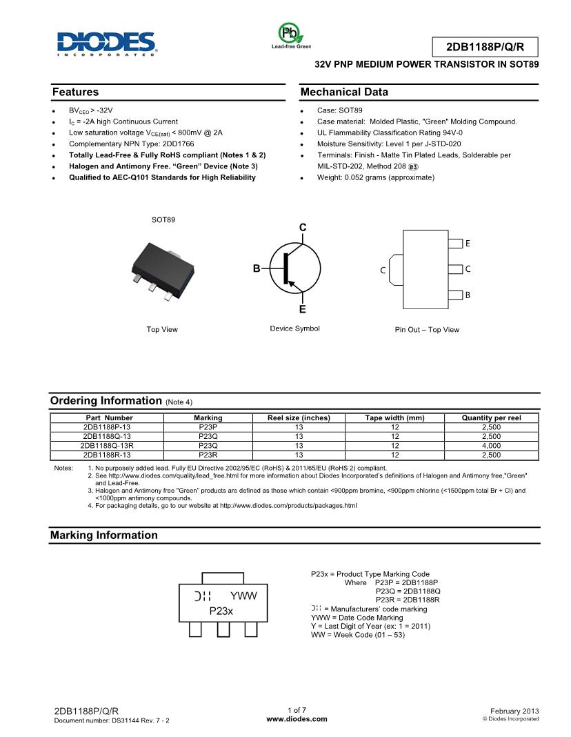 SMD/SMT PNP - 32 V Bipolar Transistors - BJT | Mouser