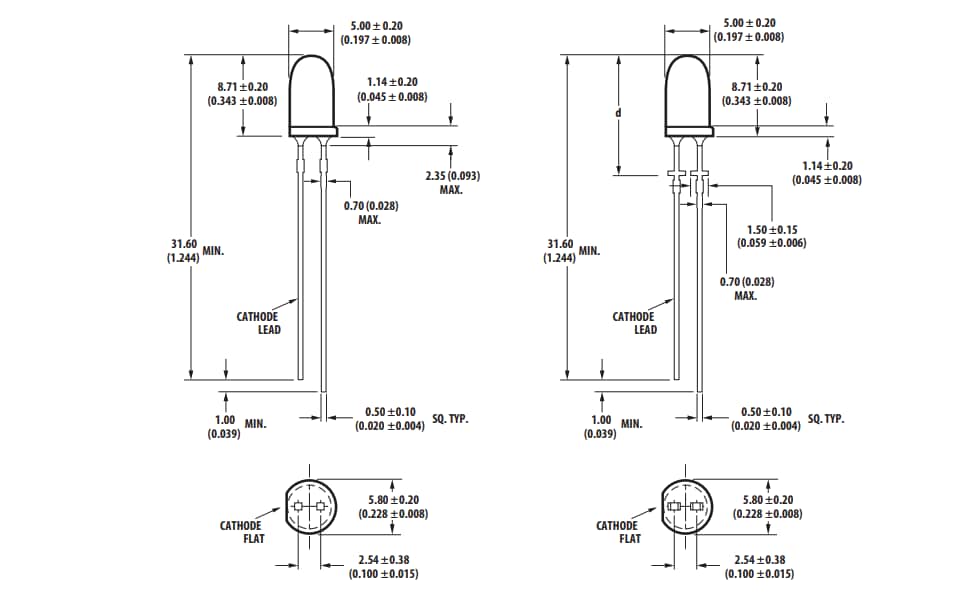 HLMP-EG3A 5mm AlInGaP LED Lamps - Broadcom | Mouser
