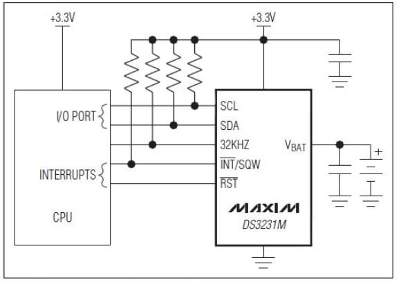 DS3231M I²C Real-Time Clock - Analog Devices / Maxim Integrated | Mouser