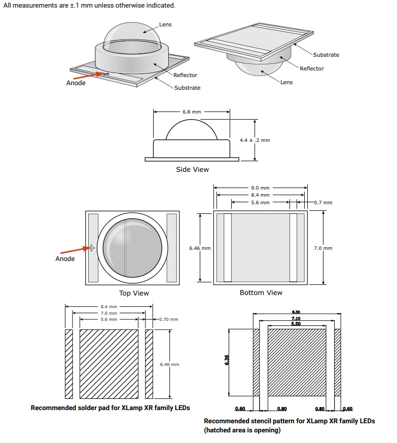 XLamp® XR-E LEDs - Cree LED | Mouser