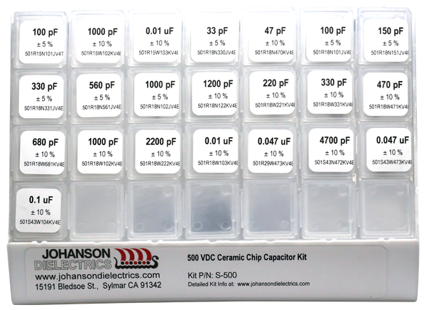 Ceramic Capacitor Design Kits - Johanson Dielectrics | Mouser