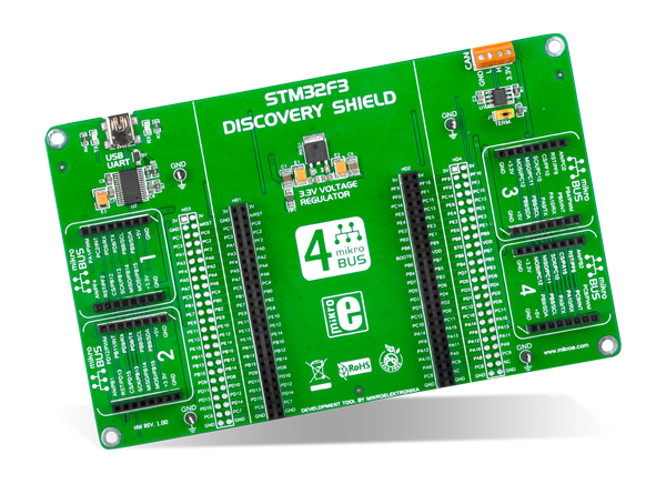 STM32F3/F4 Discovery Shields - Mikroe | Mouser