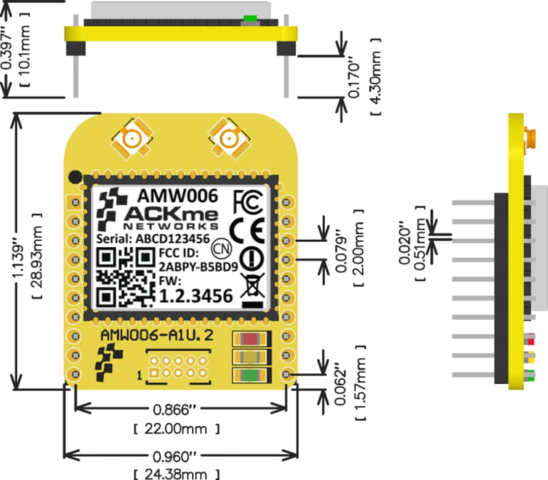 AMW006-A1x Hopper Wi-Fi Networking Modules - Silicon Labs | Mouser