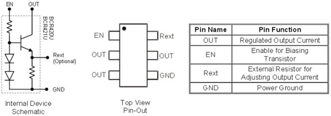 BCR42xUW6 Linear LED Constant Current Regulators - Diodes Inc | Mouser