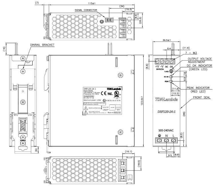 DRF120-960 Series Power Supplies - TDK-Lambda | Mouser