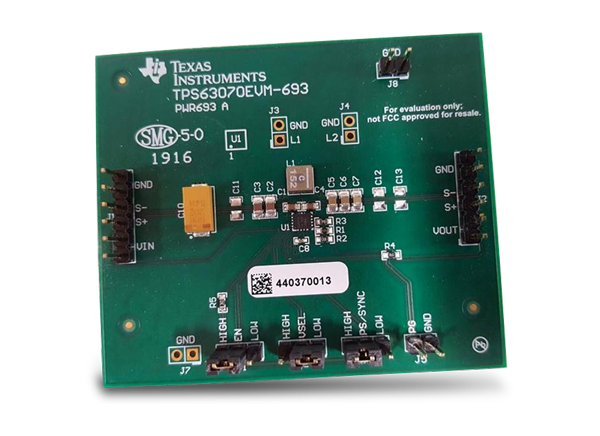 TPS63070EVM-693 Buck-Boost Converter EVM - TI | Mouser