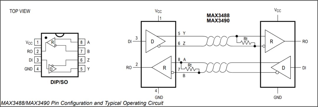 MAX348x & MAX349x RS-485/RS-422 Transceivers - Analog Devices / Maxim Integrated | Mouser