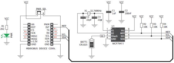 MIKROE-2063 RTC6 click - Mikroe | Mouser