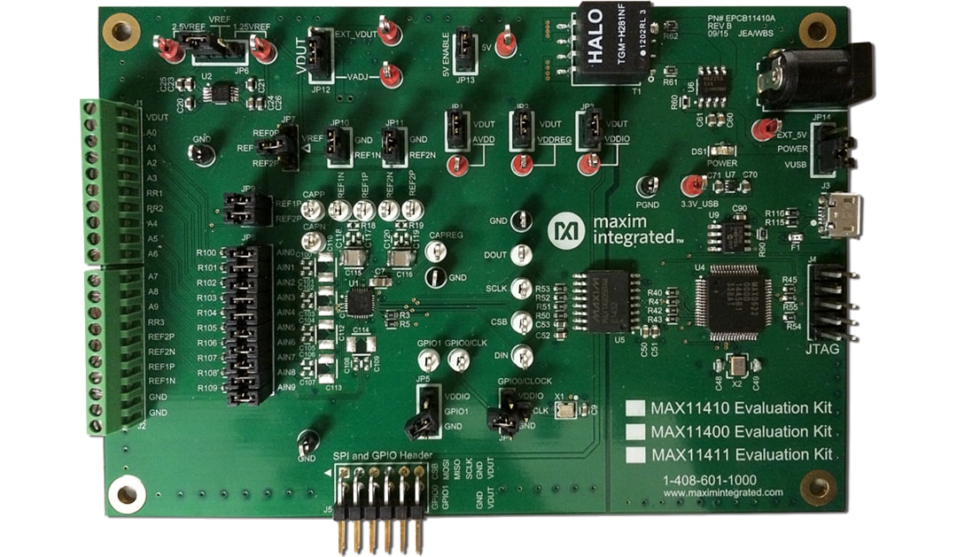 MAX11410EVKIT Evaluation Kit - Analog Devices / Maxim Integrated | Mouser