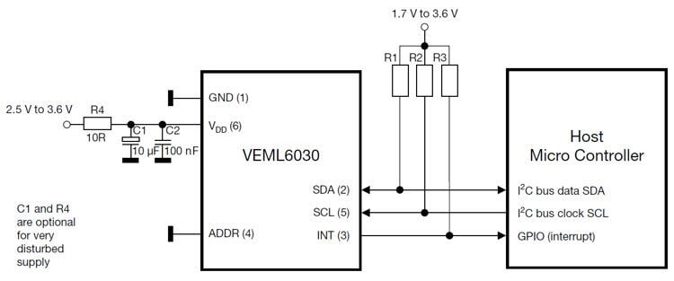 VEML High Accuracy Ambient Light Sensors - Vishay Semiconductors | Mouser