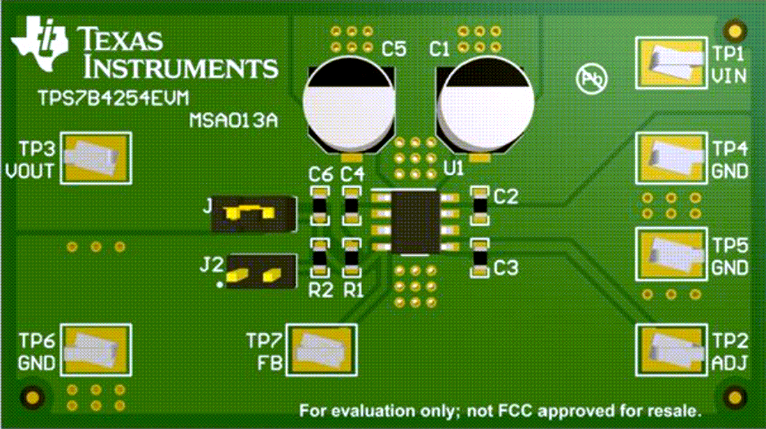 TPS7B4254EVM LDO Regulator Evaluation Module - TI | Mouser
