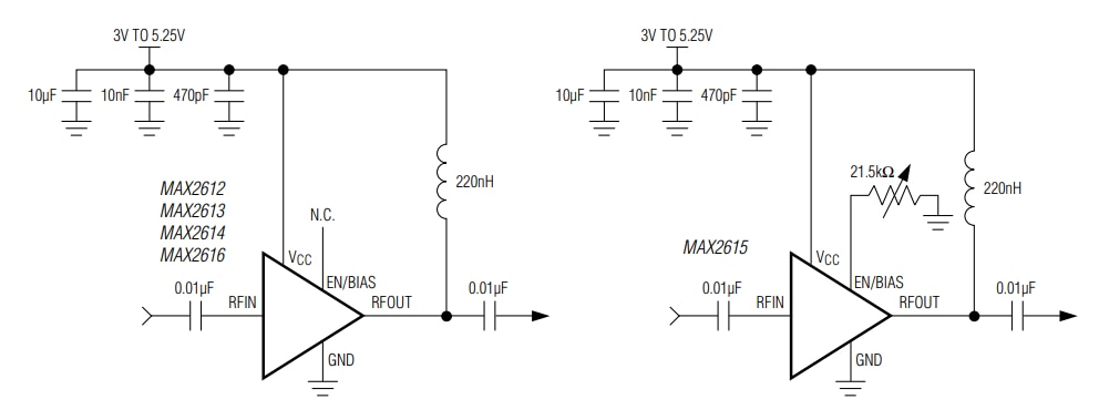MAX2612–MAX2616 Linear Broadband Amplifiers - Analog Devices / Maxim ...