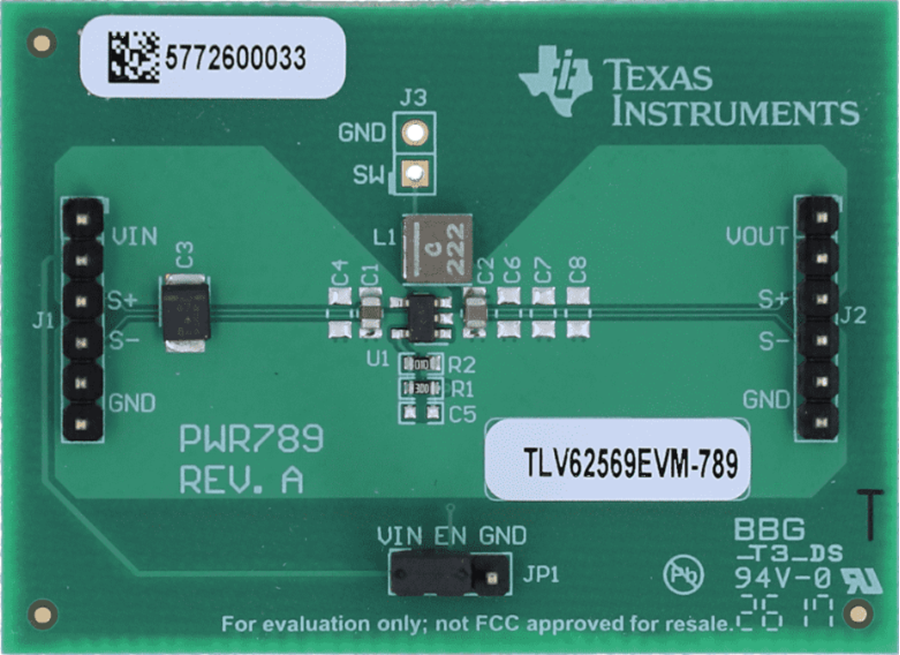TLV62569EVM-789 Step-Down Converter EVM - TI | Mouser