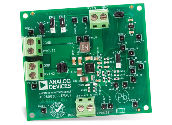 ADP5003 Low-Noise μPMU Buck Regulator Eval Board - ADI | Mouser