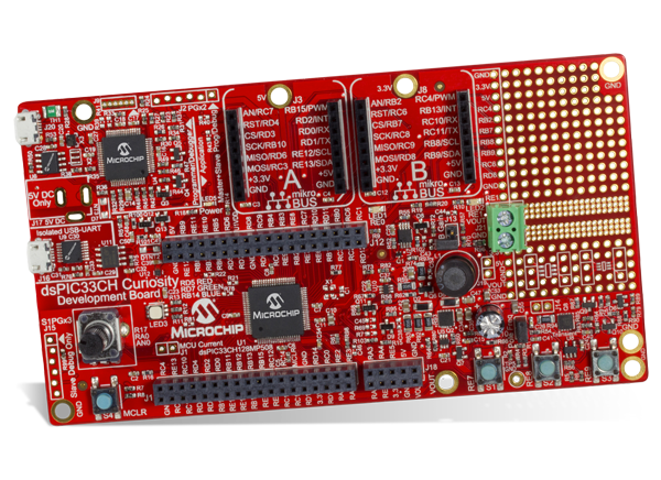 dsPIC33CH Curiosity Development Board (DM330028) - Microchip Technology | Mouser
