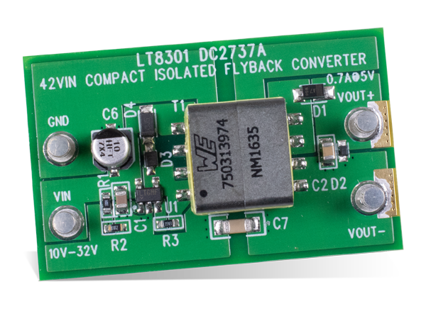 DC2737A DemoCircuit for LT8301 Flyback Converter - ADI | Mouser