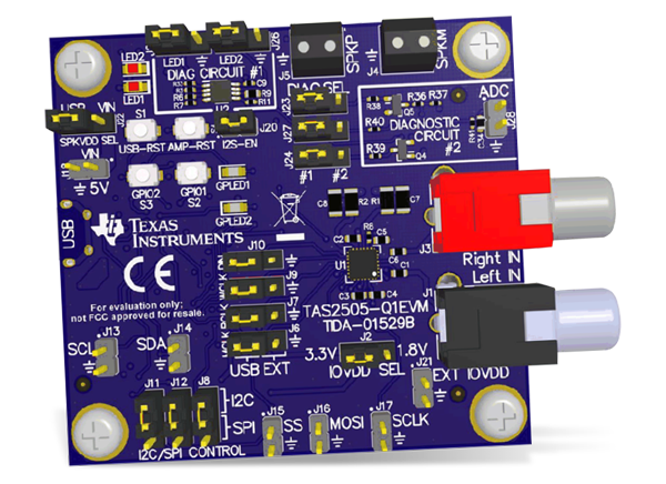 TAS2505-Q1EVM Evaluation Board - TI | Mouser