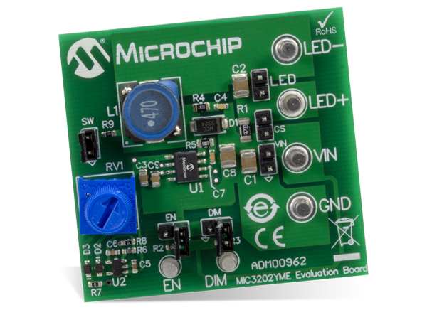 MIC3202 HB LED Driver Evaluation Board - Microchip Technology | Mouser