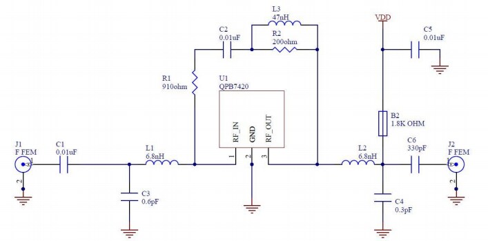 QPB742x RF Amplifiers - Qorvo | Mouser