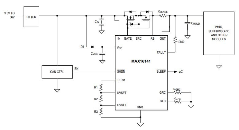 MAX16141/MAX16141A Ideal Diode Controllers - Analog Devices / Maxim ...