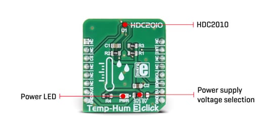 MIKROE-2937 Temp-Hum 3 Click - Mikroe | Mouser