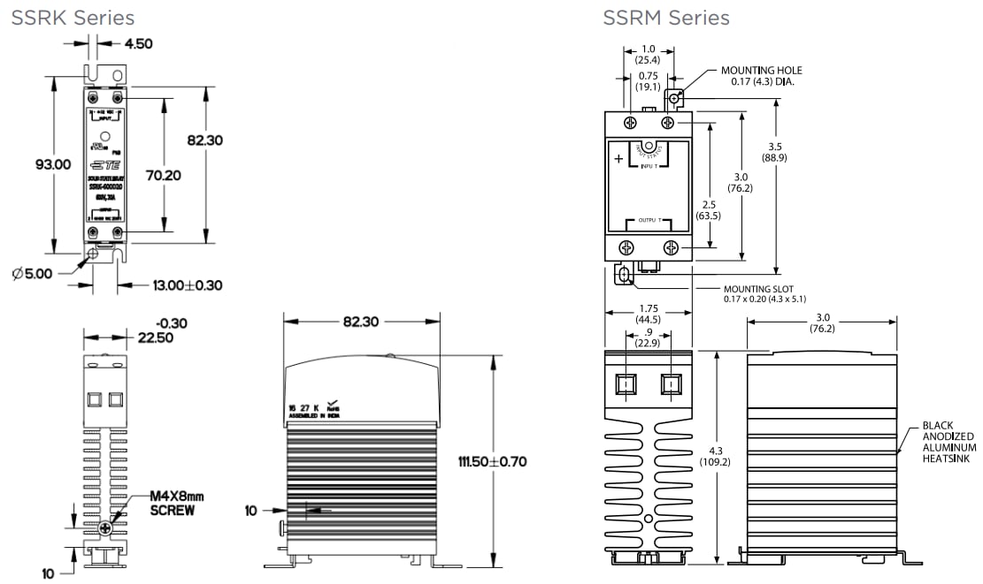 SSRK & SSRM Solid State Relays - TE Connectivity / Potter & Brumfield ...