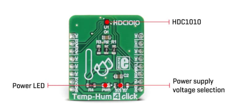 MIKROE-2938 Temp-Hum 4 click - Mikroe | Mouser