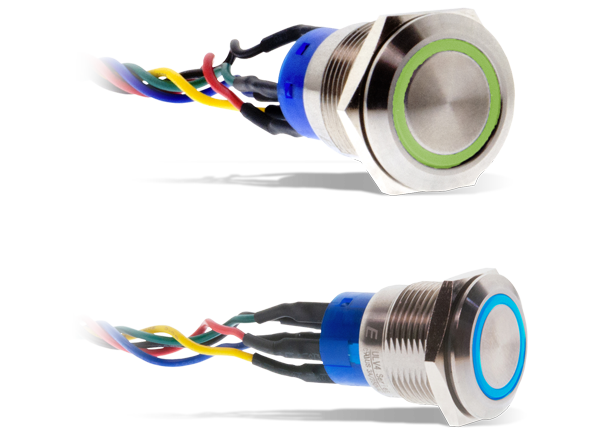 ULV Anti-Vandal Switches with 300mm Wired Leads - E-Switch | Mouser