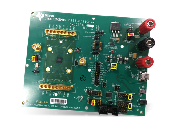 DS250DF410EVM Retimer Evaluation Module (EVM) - TI | Mouser