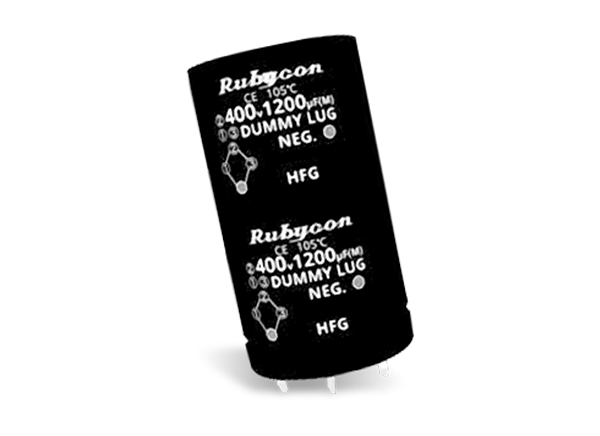 HFG Snap-In Aluminum Electrolytic Capacitors - Rubycon | Mouser